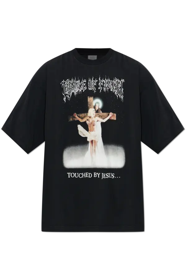 Vetements T-shirt With Colorful Print - Black