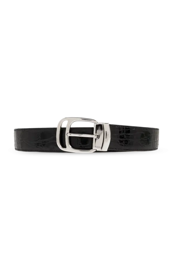 FERRAGAMO Leather Belt - Black