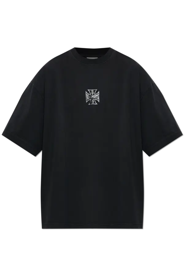 Vetements T-shirt With Print - Black