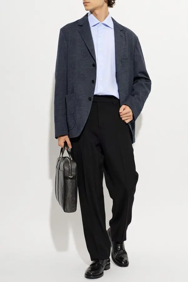 Brioni Wool Blazer With Notch Lapels