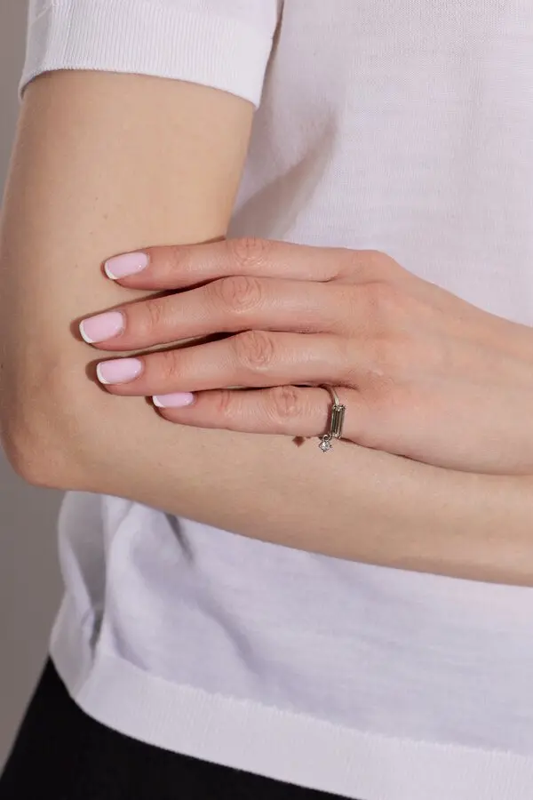 JIL SANDER Ring With Shimmering Crystals