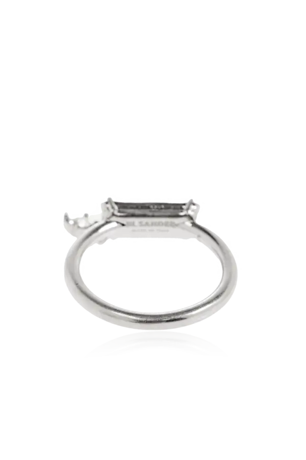 JIL SANDER Ring With Shimmering Crystals