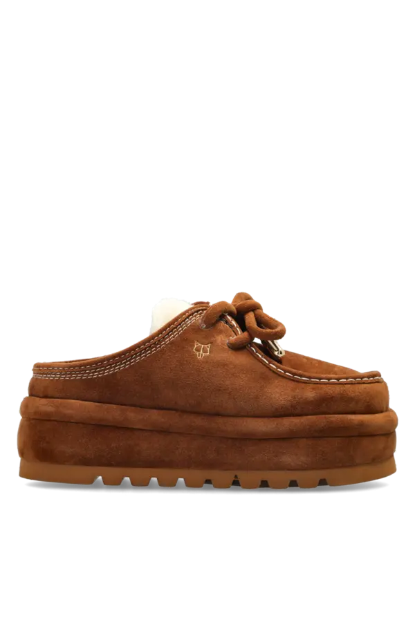 NAKED WOLFE Suede Platform Shoes 'blizzard