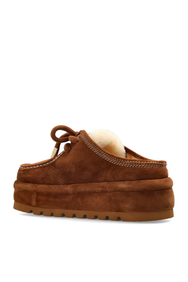 NAKED WOLFE Suede Platform Shoes 'blizzard