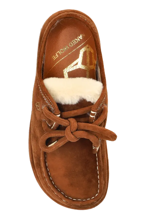 NAKED WOLFE Suede Platform Shoes 'blizzard