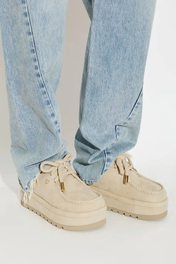 NAKED WOLFE Suede Platform Shoes 'blizzard