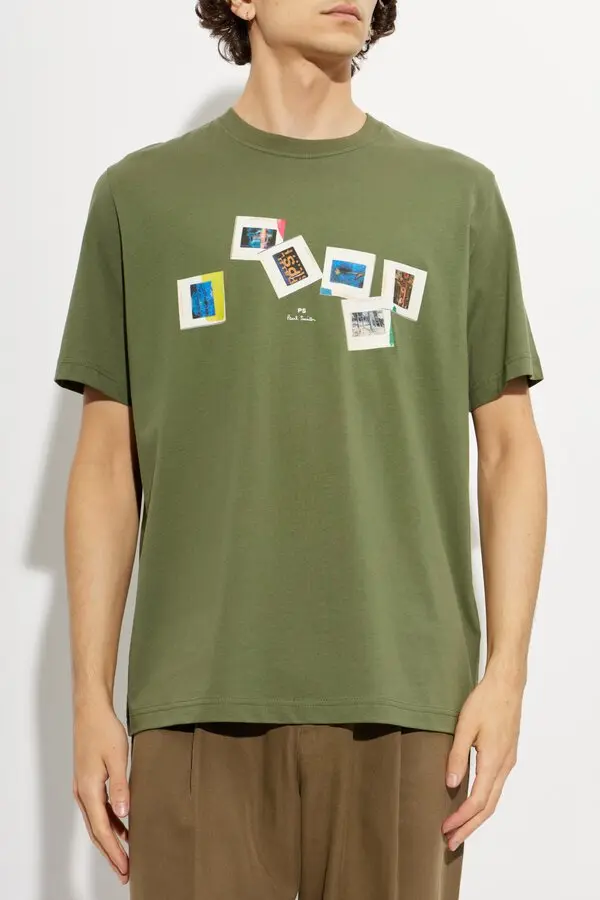 Paul Smith T-shirt With Colourful Print - Green