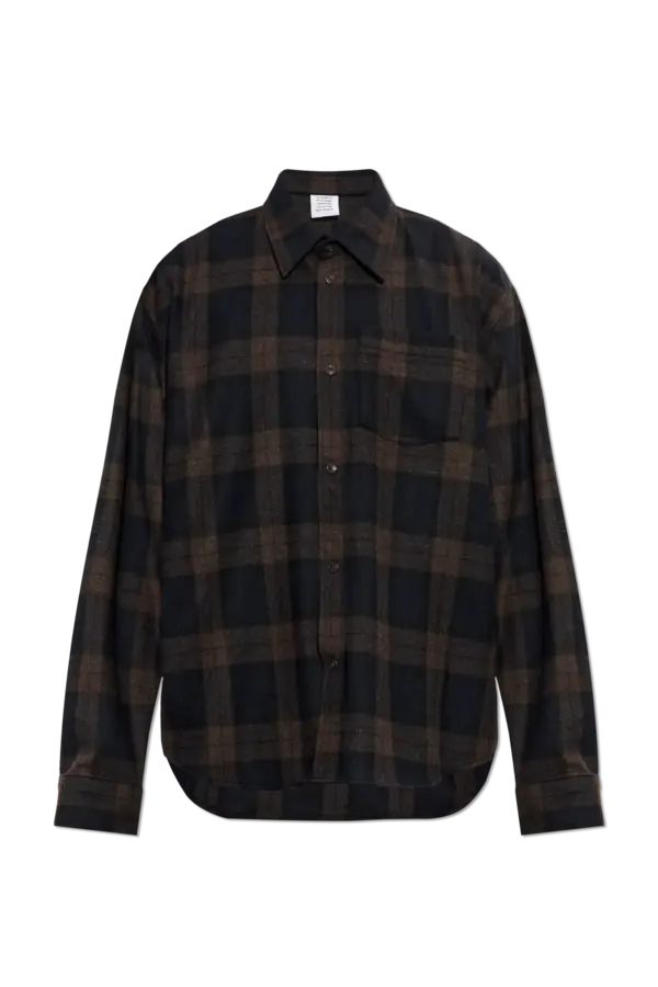 Vetements Wool Shirt With Plaid Pattern - Multicolour