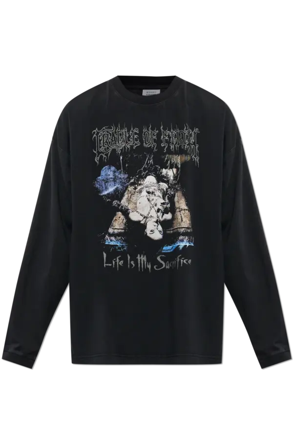 Vetements Long Sleeve T-shirt - Black