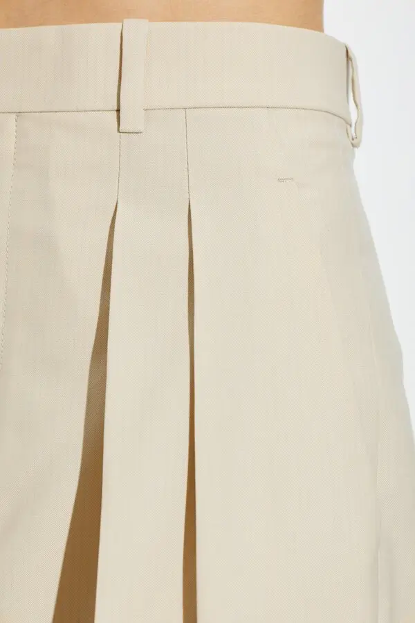 Bottega Veneta Wool Trousers With A Pinstripe Pattern