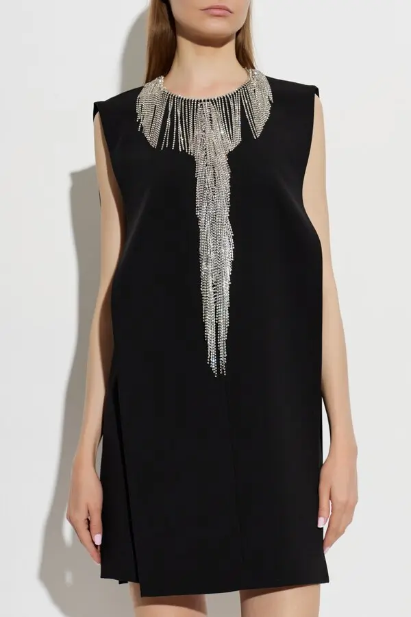Sportmax Festoso Crystal Embellished Sleeveless Mini Dress