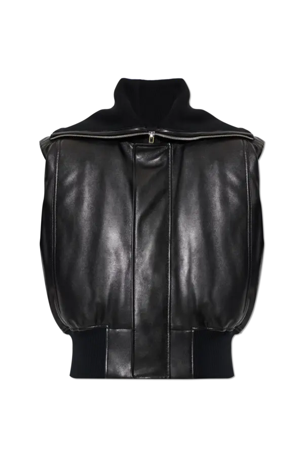 Bottega Veneta Leather Vest - Black