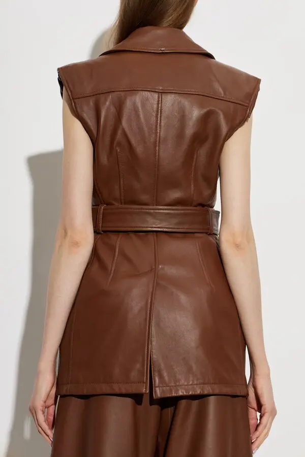 Sportmax Favella' Leather Vest