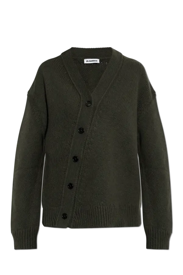 JIL SANDER Wool Cardigan - Green