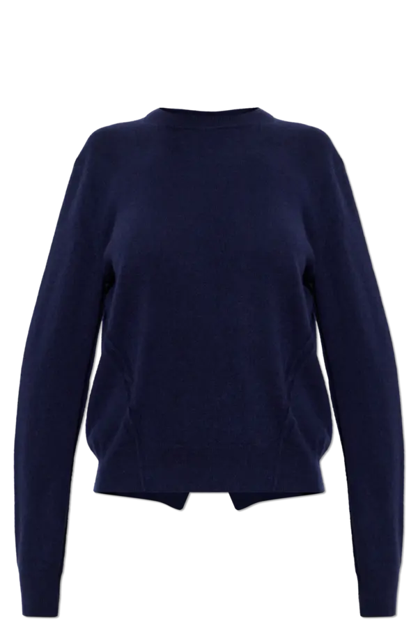 JIL SANDER Blue Cashmere Sweater With Open Back