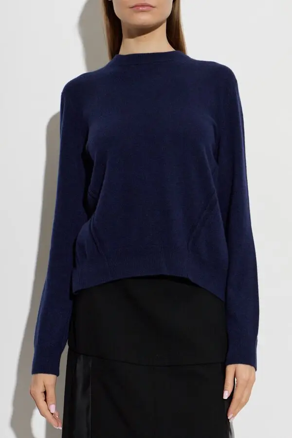 JIL SANDER Blue Cashmere Sweater With Open Back