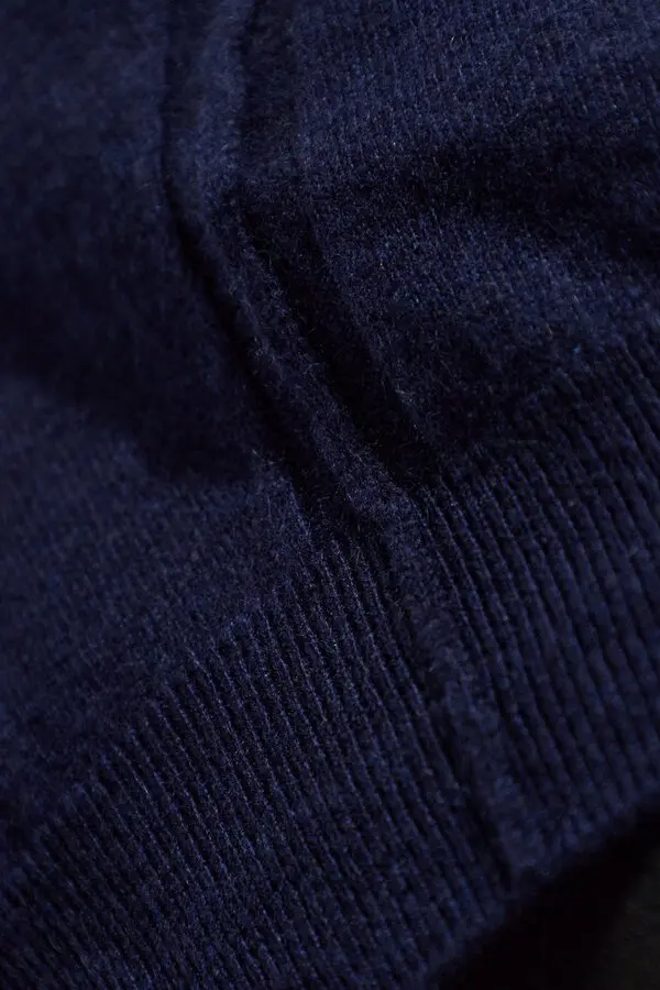 JIL SANDER Blue Cashmere Sweater With Open Back