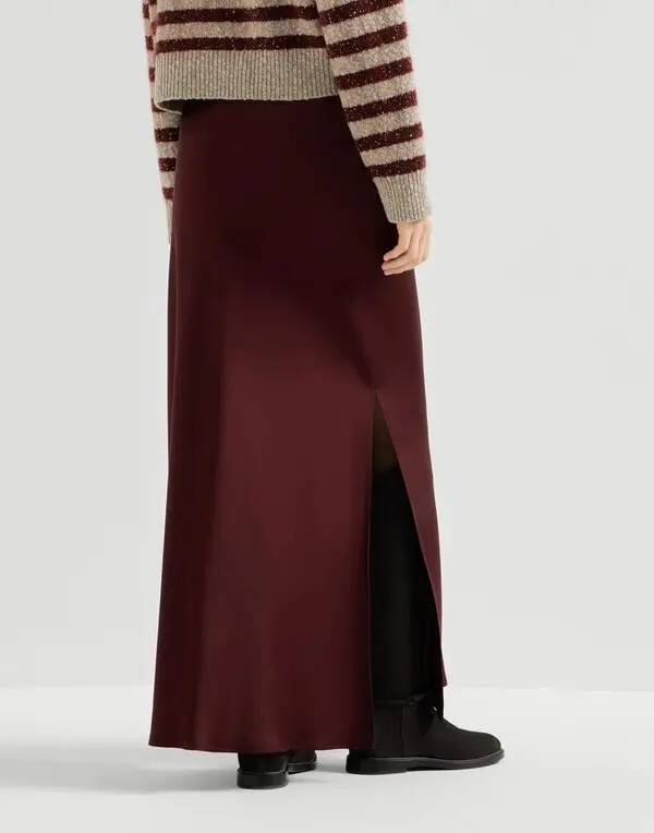 Brunello Cucinelli Fluid Bias-cut Maxi Skirt - Wine