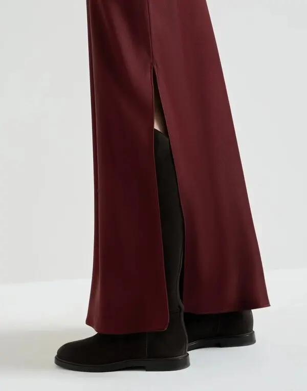 Brunello Cucinelli Fluid Bias-cut Maxi Skirt - Wine