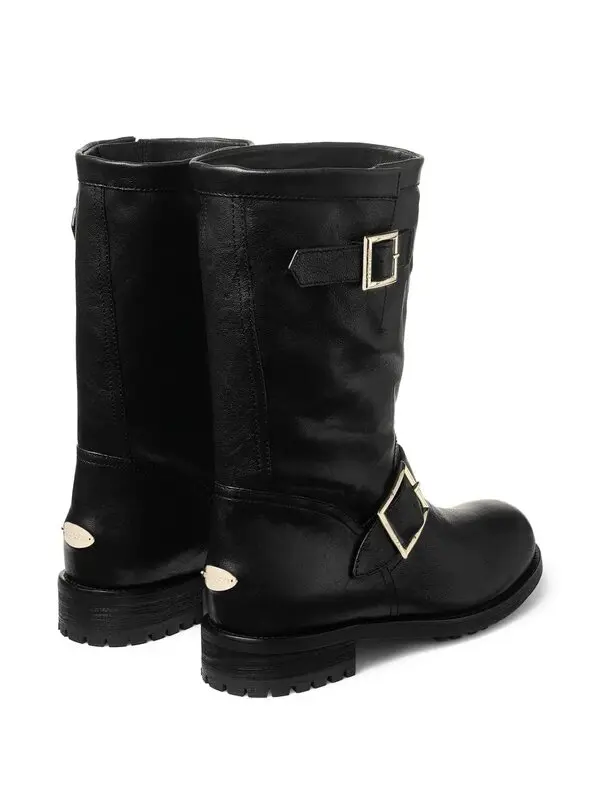 JIMMY CHOO Leather Biker Boots