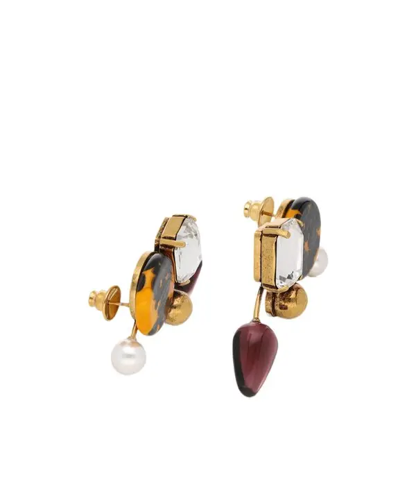 Dries Van Noten Asymmetric Cluster Earrings