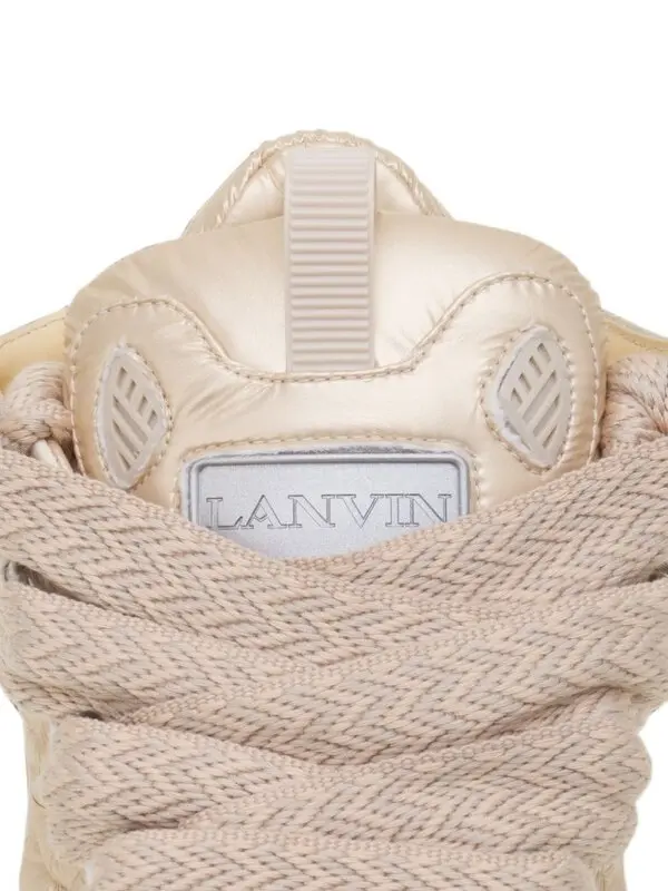 LANVIN Curb Lace-up Sneakers - Yellow