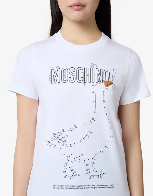 Moschino Short-sleeved T-shirt With Graphic Print - White