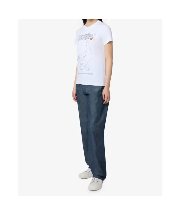 Moschino Short-sleeved T-shirt With Graphic Print - White