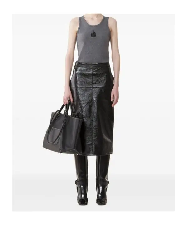 LANVIN Mother And Daughter Embroidered Tank Top - Dark Grey Blend