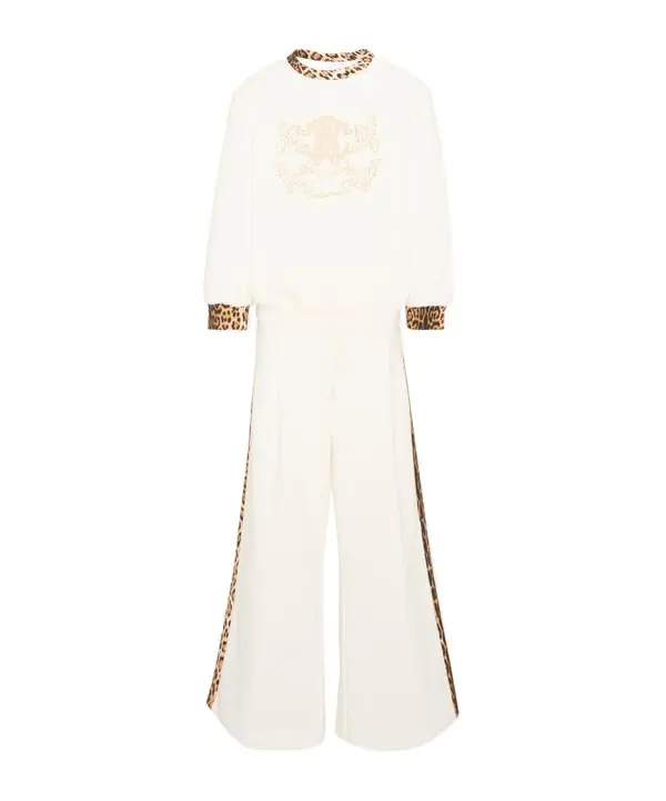 Roberto Cavalli Animal Print Tracksuit - Ivory