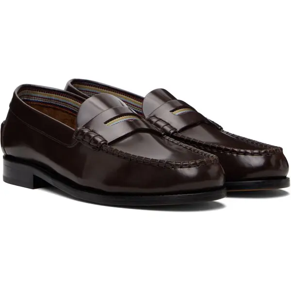 Paul Smith Lido Stripe Penny Loafers