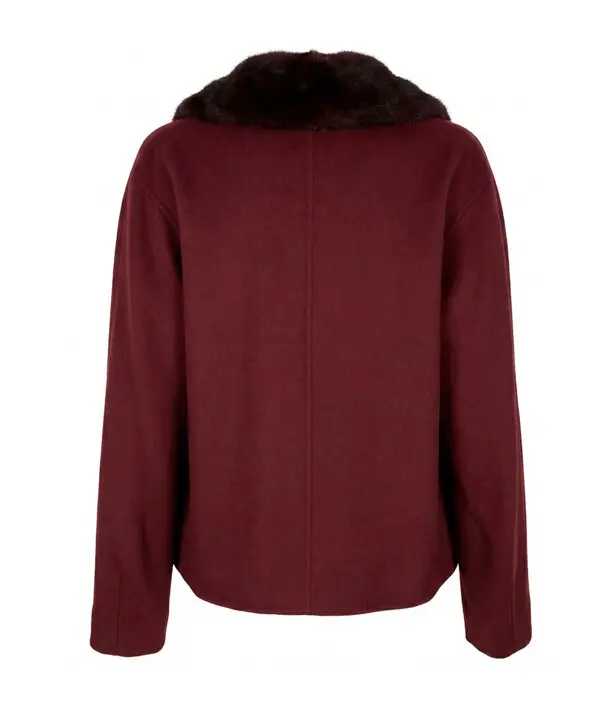 MANZONI 24 Long Sleeve Fur Collar Jacket