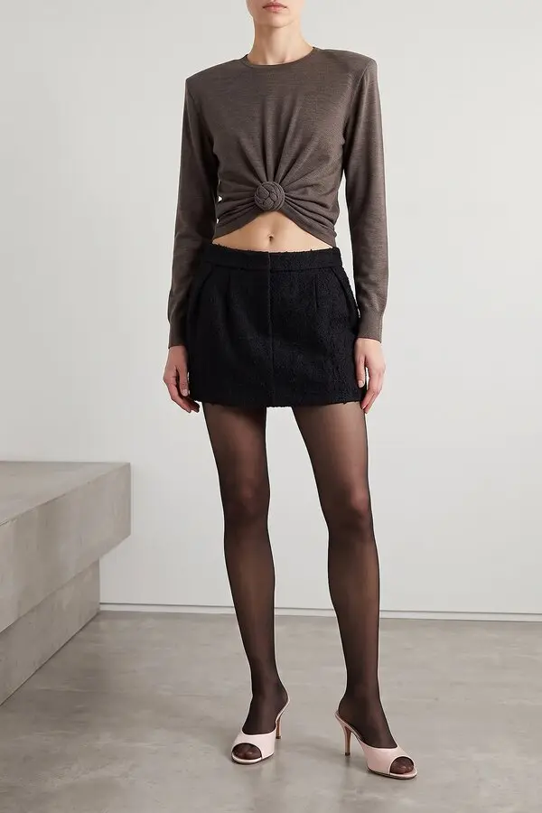 Magda Butrym Front Knot Long-sleeve Knitted Top