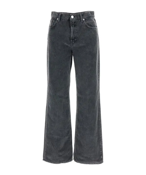 HAIKURE Korea Velvet Pier Condury Trousers - Grey