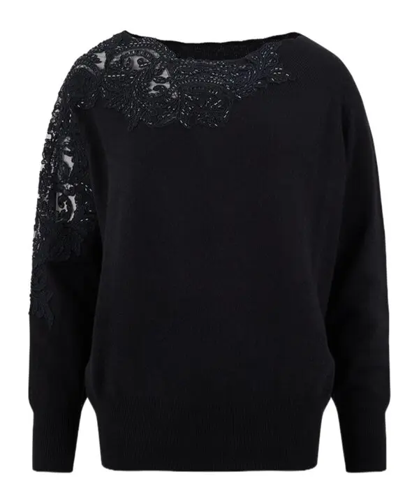 Ermanno Scervino Crew-neck Sweater - Black