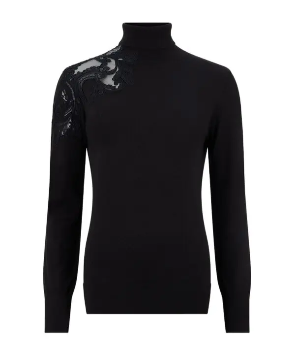 Ermanno Scervino Lace-panel Turtleneck Sweater - No