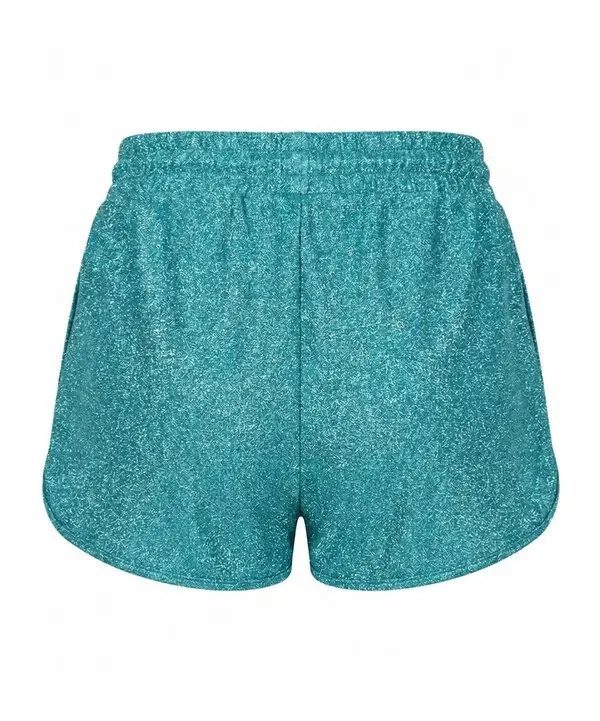 Oseree Lumière Lurex High Waist Shorts - Blue