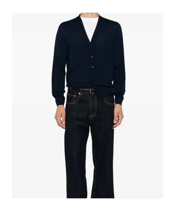 Canali Long-sleeved Knitted Cardigan