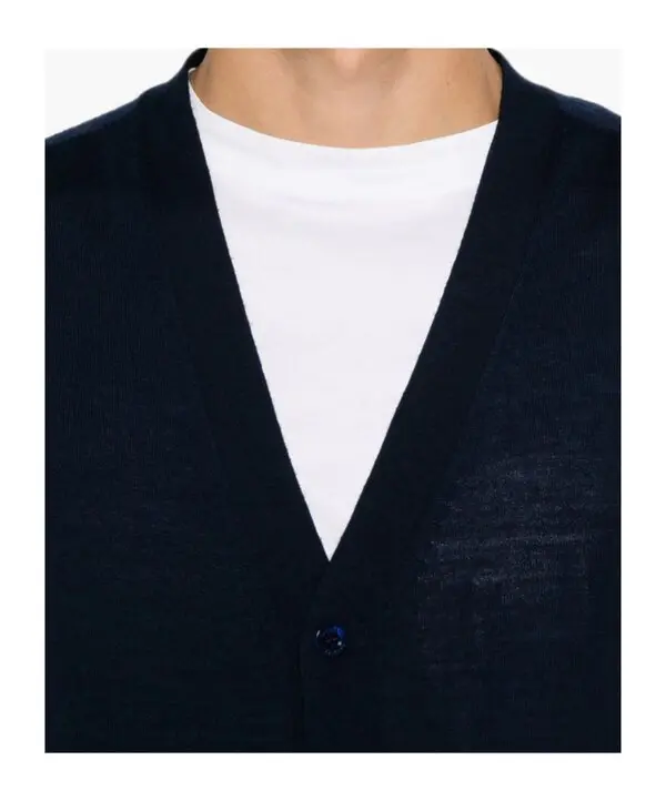 Canali Long-sleeved Knitted Cardigan