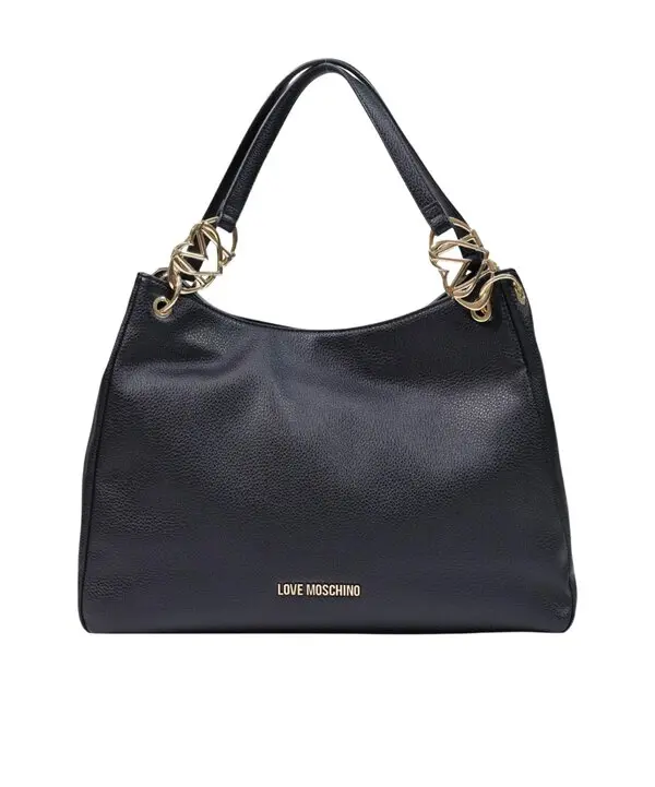 Moschino Large Handbag With Double Handles - Black