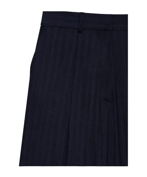 ANINE BING Paola Pinstripe Wide-leg Trousers