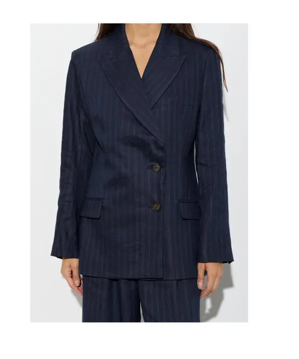 ANINE BING Aretha Blazer Navy Pinstripe - Navypinstripe