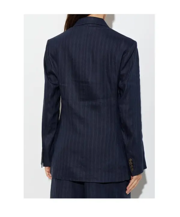 ANINE BING Aretha Blazer Navy Pinstripe - Navypinstripe