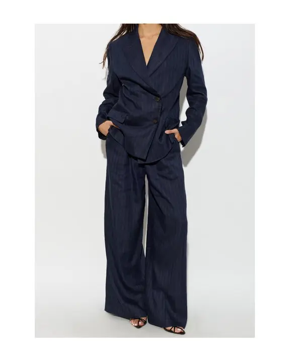 ANINE BING Aretha Blazer Navy Pinstripe - Navypinstripe