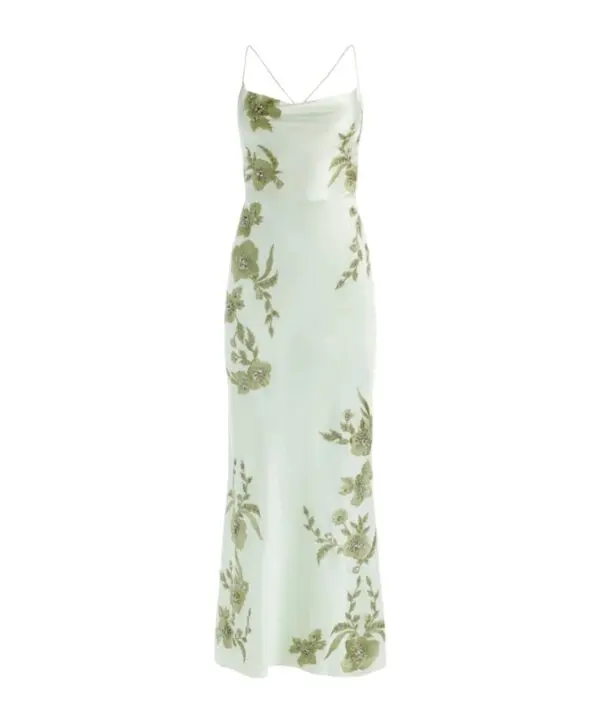ALICEOLIVIA Montana Floral-embroidered Gown