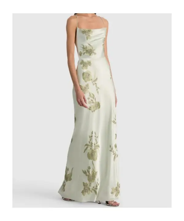 ALICEOLIVIA Montana Floral-embroidered Gown
