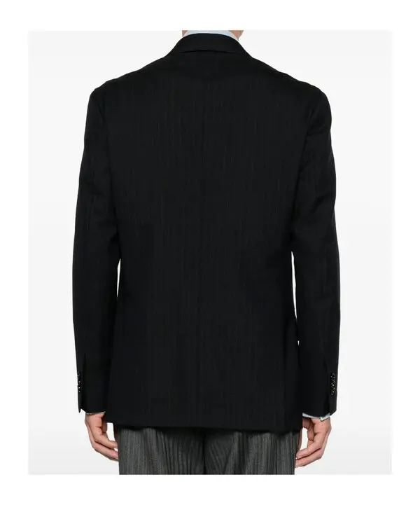 LARDINI Pinstripe Double-breasted Blazer