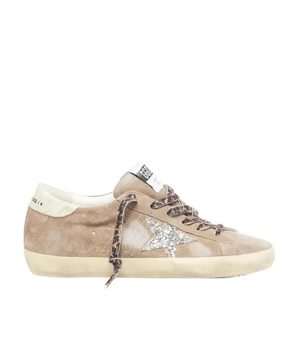 GOLDEN GOOSE Star Glittered Low-top Sneakers - Nude