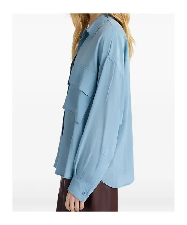 Momoni Pitanga Silk Shirt - Blue
