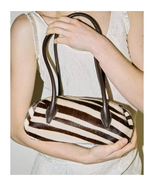 Yuzefi Oyster Zebra-print Shoulder Bag - No